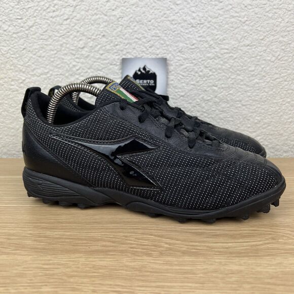 Diadora | Shoes | Diadora Italia Aia Logo Black Mesh Turf Soccer ...
